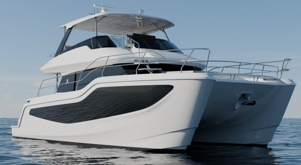 Aquila 46, catamarano della linea Explorer pronto per Cannes. In primo piano spazio, comodità e ...