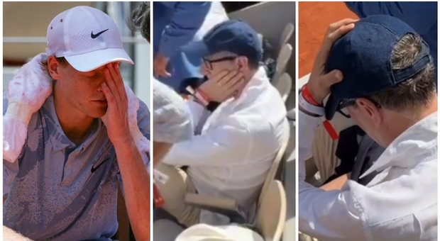 Sinner eliminato al Roland Garros, Fabio Fazio triste in tribuna ...