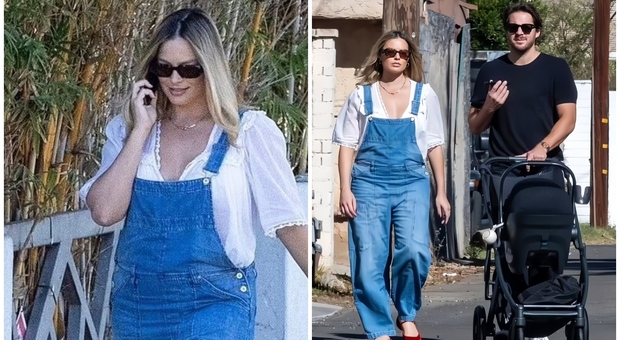 Margot Robbie, le prime foto a spasso con il figlio. Il look della neo ...