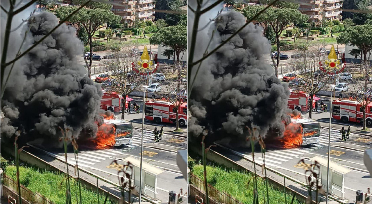Bus Fire at Terminal