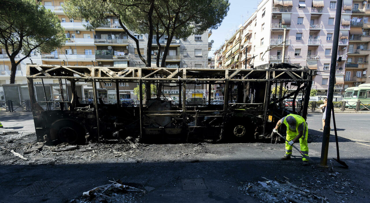 Bus Fire Incident in Rome