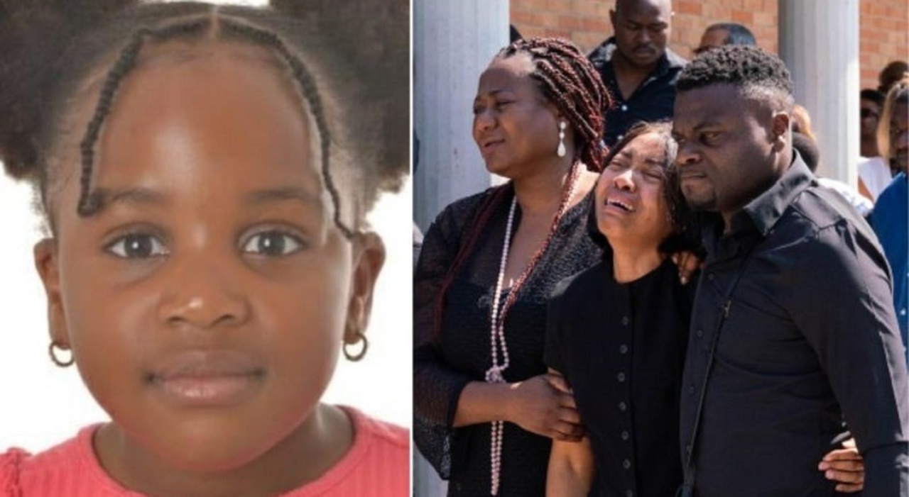 Anaelle muore a 7 anni, ai funerali lo strazio di mamma, papà e i due ...