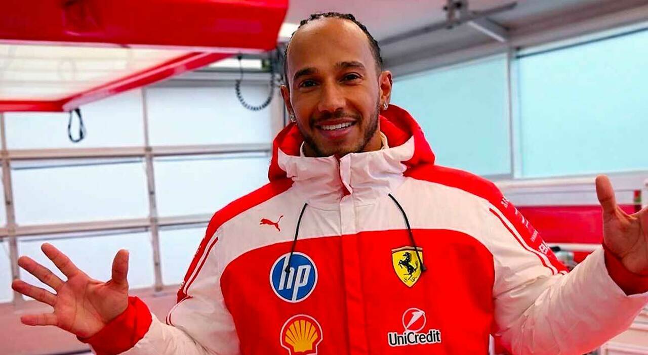 Hamilton's Wet Run with Ferrari