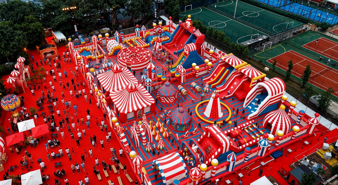 SUPERJUMP Circus Edition : Un Monde Gonflable d’Énergie à Piazza Mancini