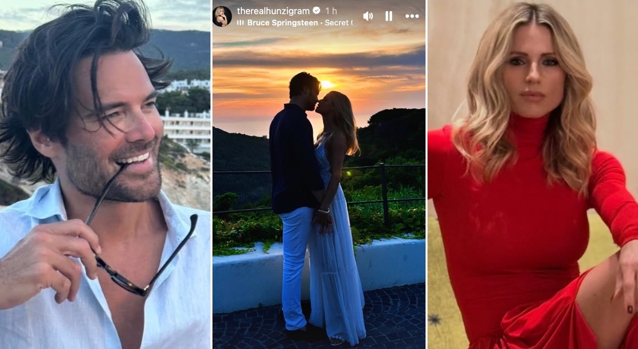 Michelle Hunziker e Giulio Berruti, baci al tramonto: la prima foto ...