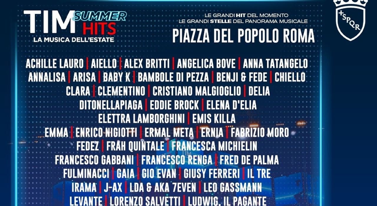 Roma Vibra con el TIM Summer Hits 2026