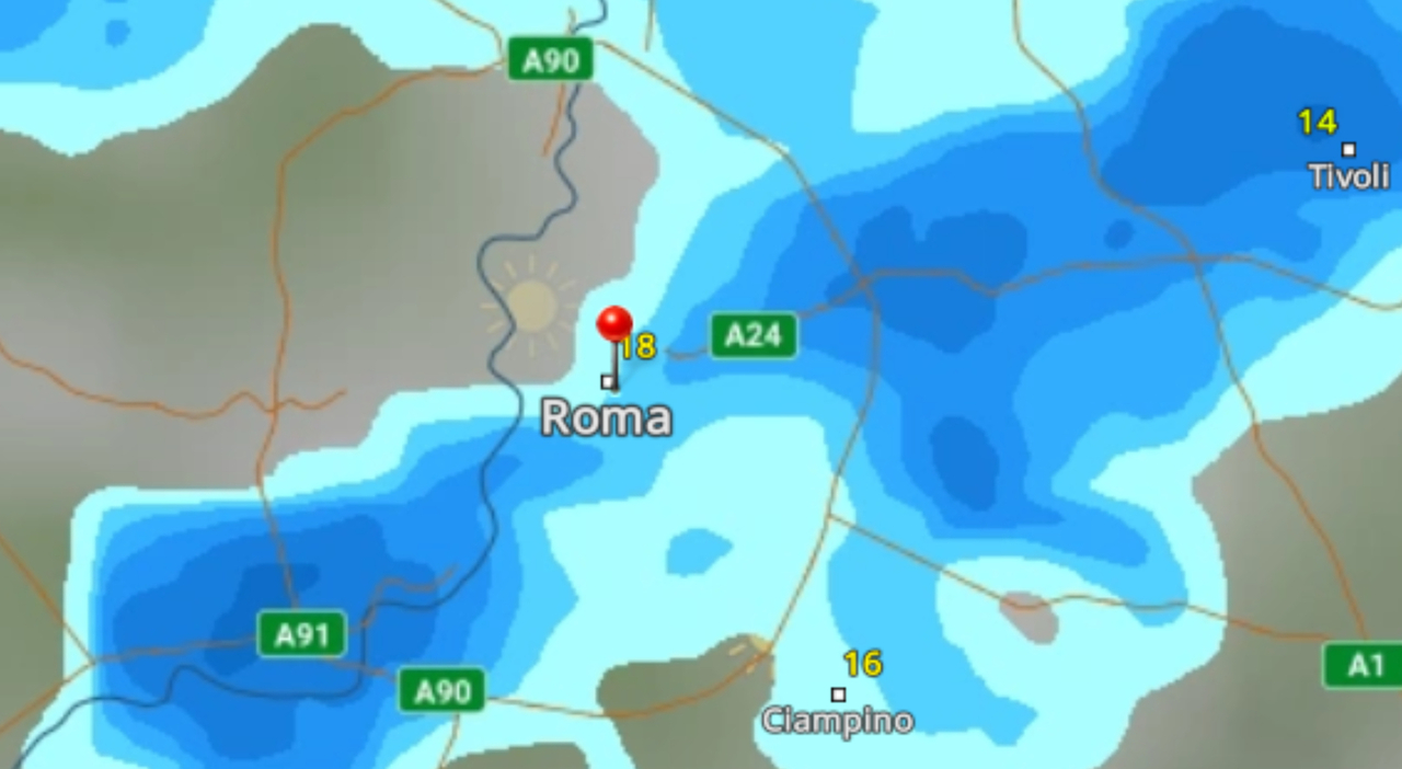 Alerta Amarilla por Lluvias y Tormentas en Roma