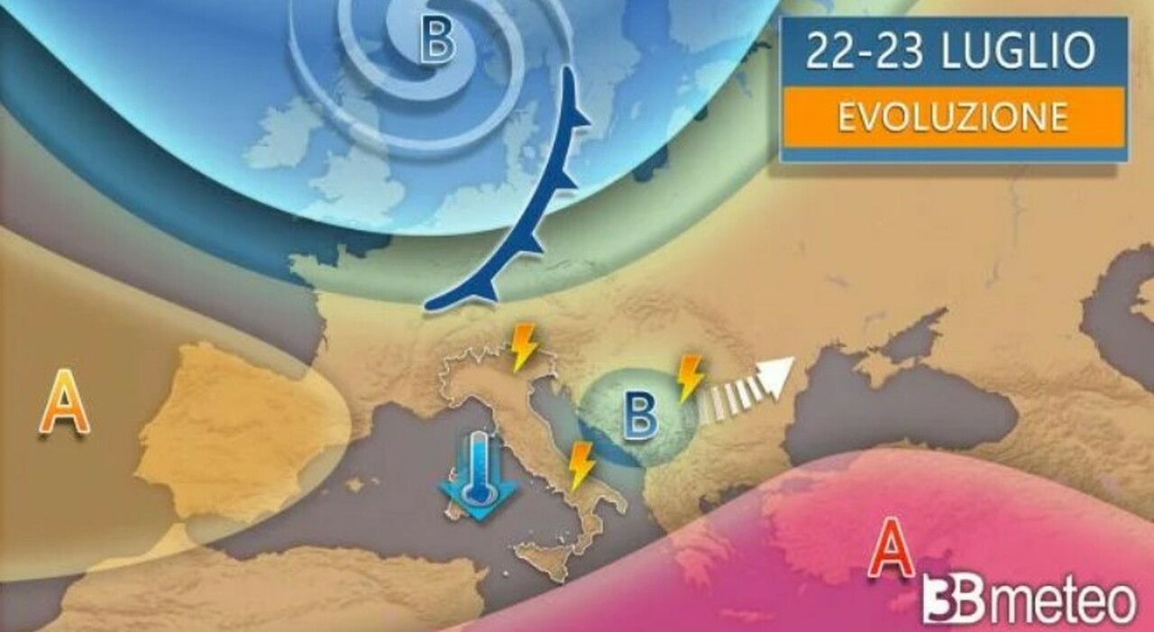 Grandinate e temporali in arrivo: l'aria fresca dopo il caldo estremo ...