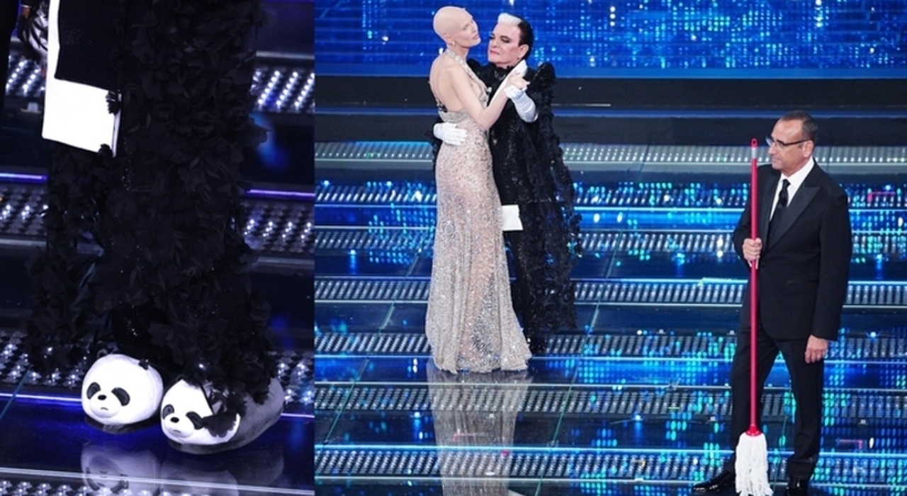 Sanremo 2025, i meme della seconda serata: Malgioglio (con il mocio) e ...