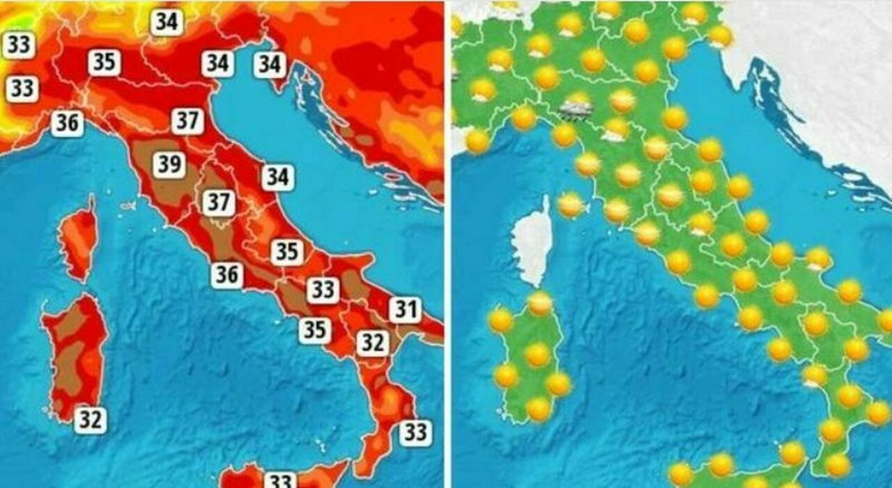 Extreme Heatwave Forecast for Italy on Sunday