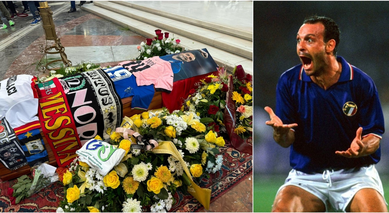 Totò Schillaci, i funerali a Palermo: la moglie Barbara e la sua ex ...