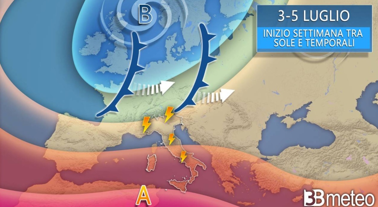 Meteo, domenica con più sole e meno temporali. Dalla prossima settimana torna l'anticiclone ...