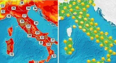 Italy Temperature Map