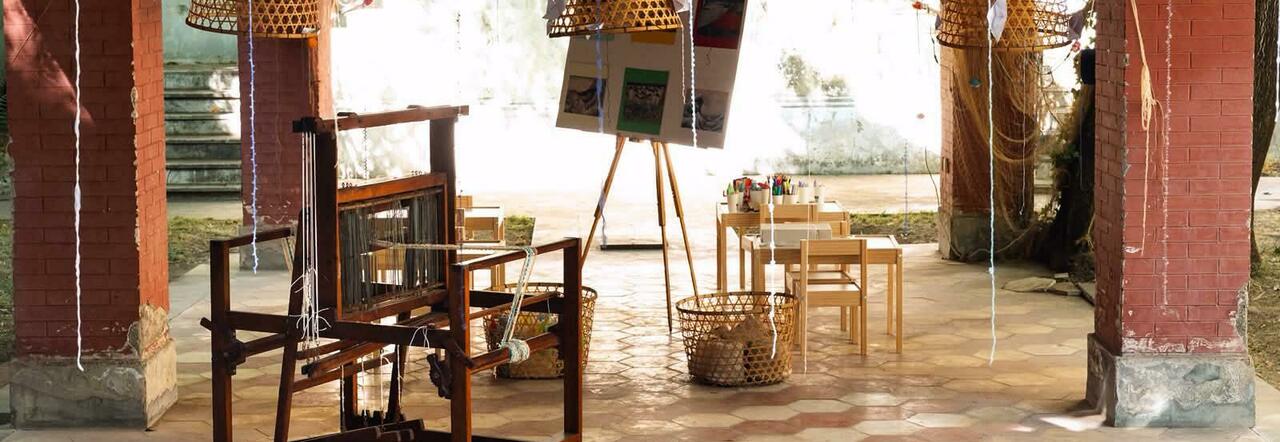 Weaving the Sea: Children Crafting Art and Beauty