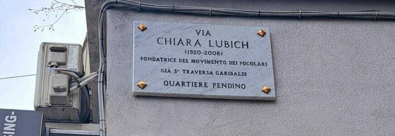 Nápoles dedica una calle a Chiara Lubich, fundadora del Movimiento de ...