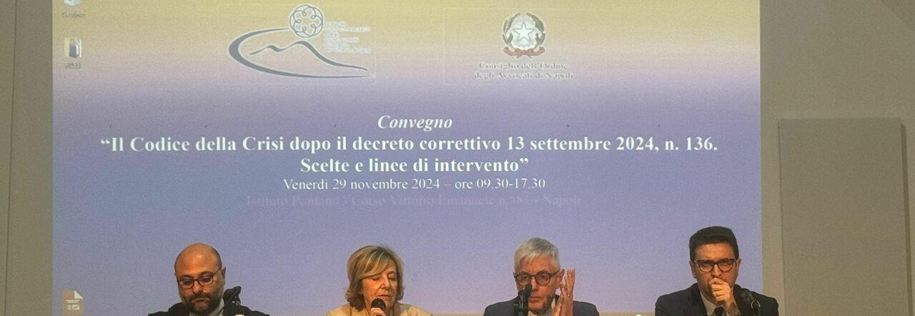 Napoli, codice della crisi: giuristi e commercialisti a confronto