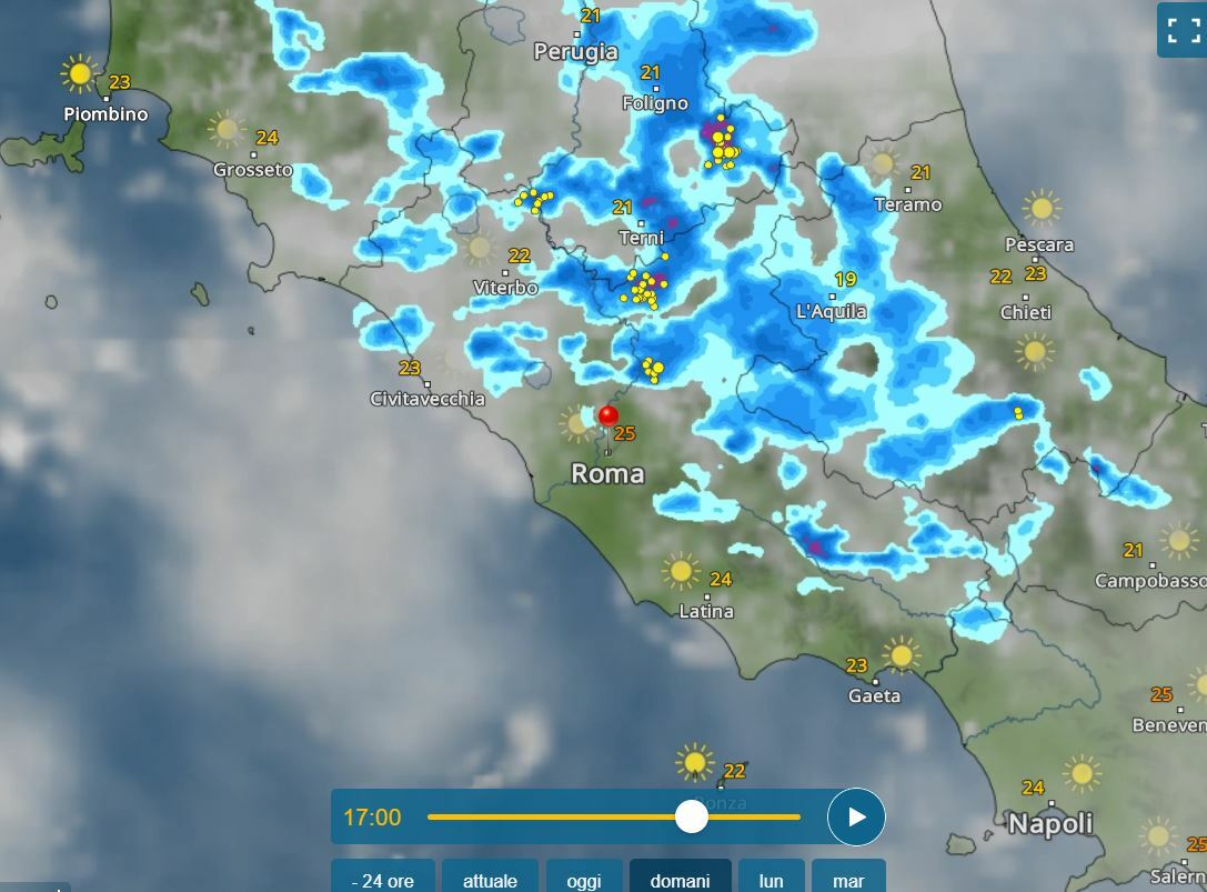 Lluvias y Clima Inestable en Roma Durante el Fin de Semana