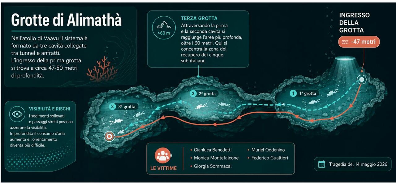 Maldive, come sono morti i sub: il corridoio fatale lungo 30 metri ...